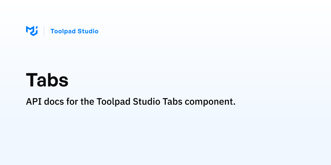 Tabs - Toolpad Studio