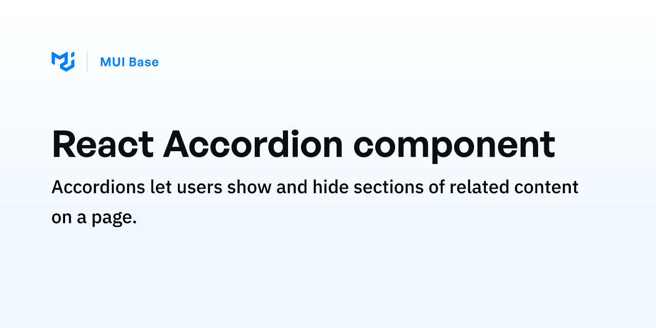 React Accordion Component Mui Base